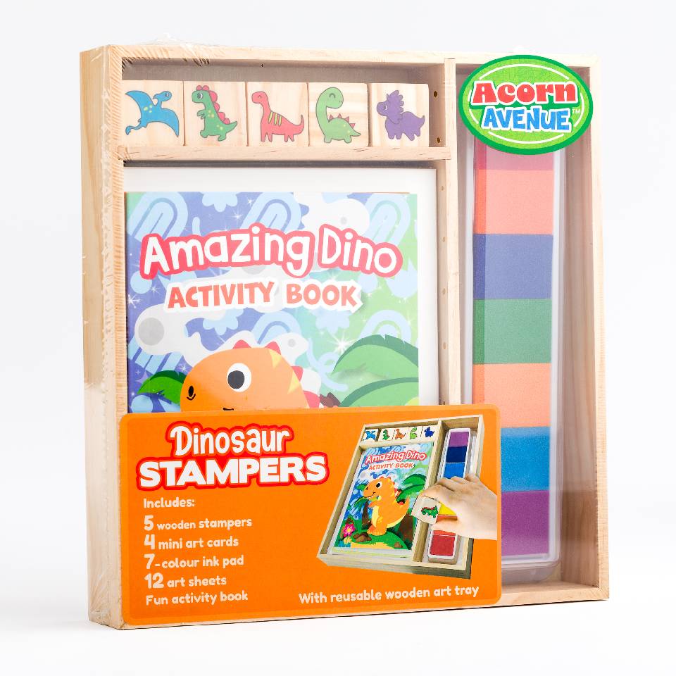 Wooden Stamper Sets: Amazing Dinosaurs – CuriousUniverse