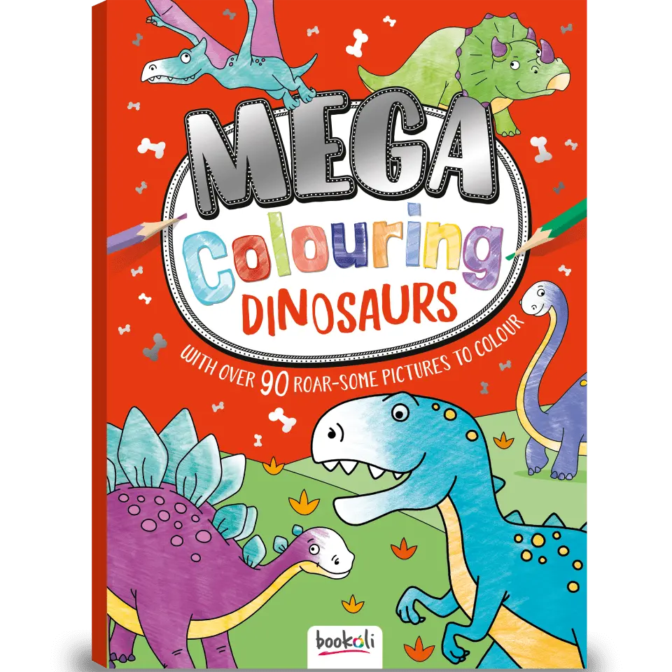 Mega Colouring 96 Page Colouring Book: Dinosaurs – CuriousUniverse