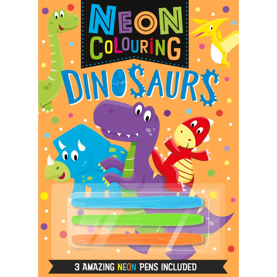 Neon Colouring Book: Dinosaurs – CuriousUniverse