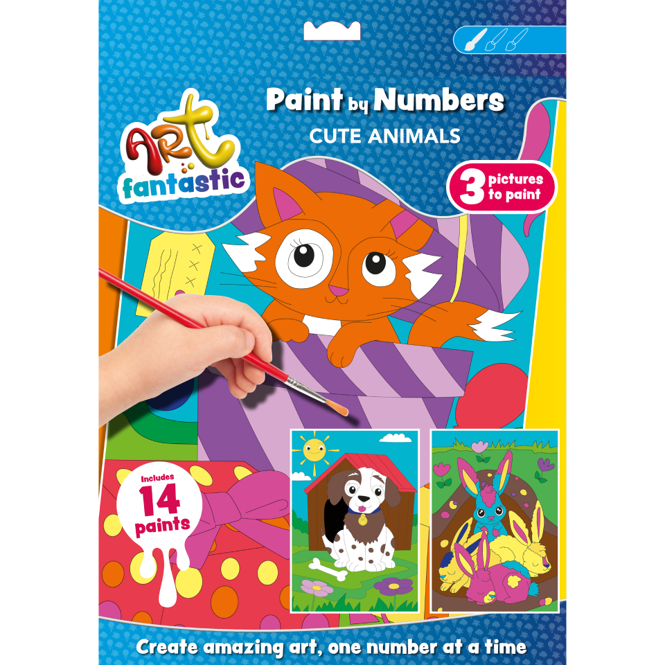 Art Fantastic Paint by Numbers Triple Set: Cute Animals – CuriousUniverse