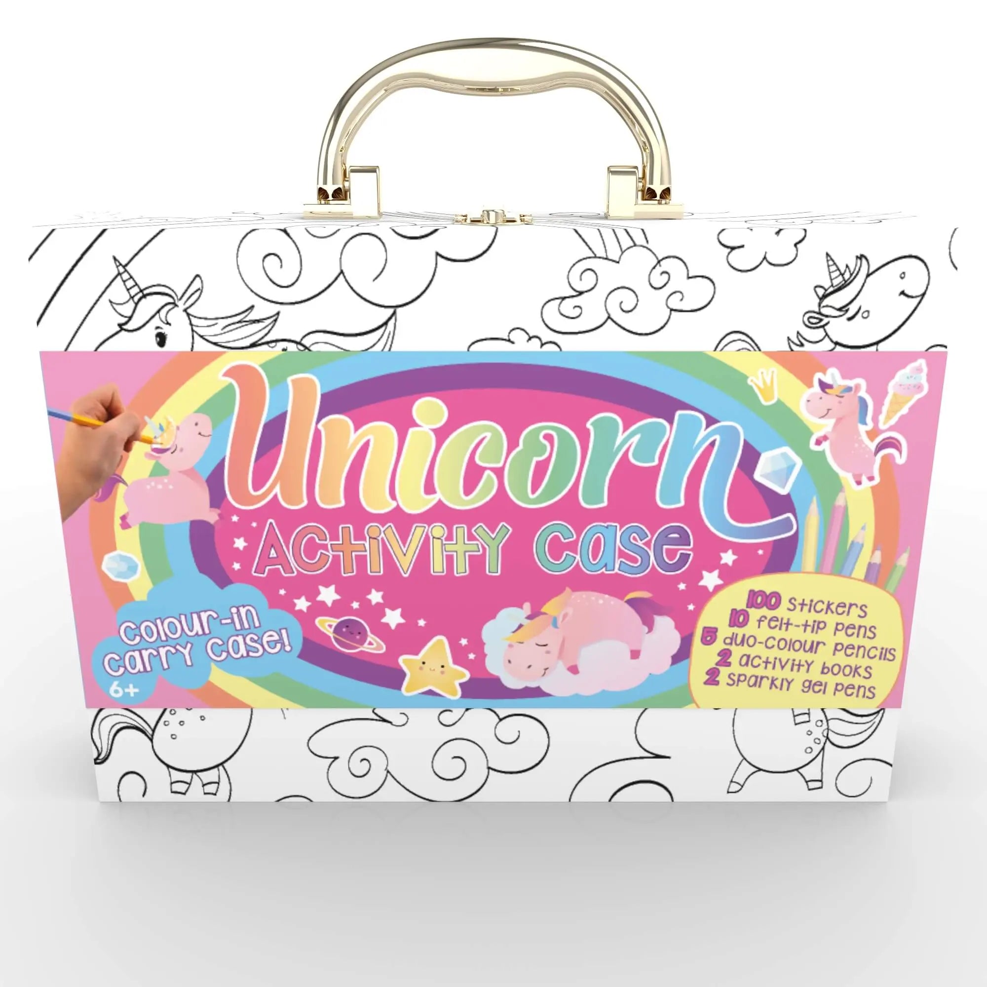 Colour-In Carry Case: Unicorn Activity Case – CuriousUniverse